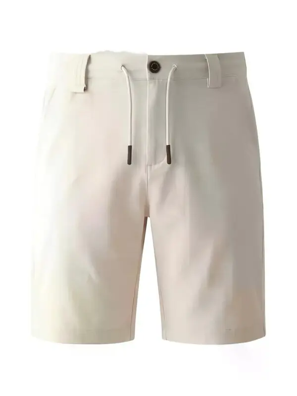 Guess Logo Patch Drawstring Shorts - Neutrals