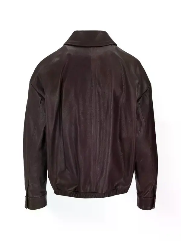 LA ROSE Zip-up Leather Jacket
