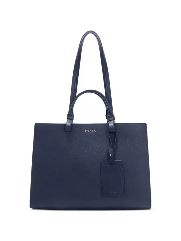 Furla Deva Leather Tote Bag - Blue