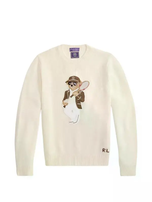 Ralph Lauren Purple Label Cashmere Polo Bear Sweater