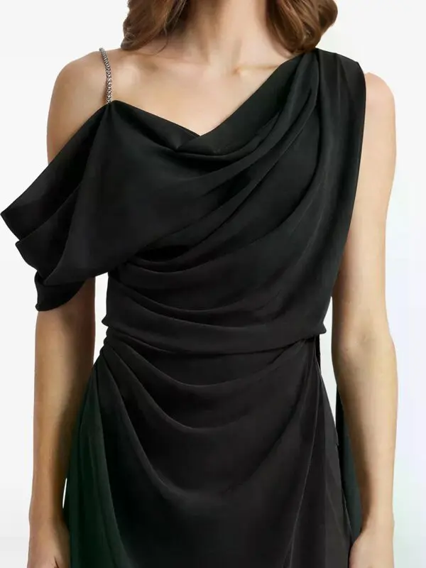 GEMY MAALOUF Draped Asymmetrical-neckline Gown
