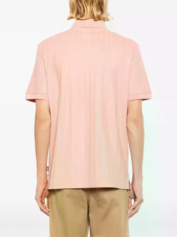 BOSS Ribbed-knit Cotton Polo Shirt