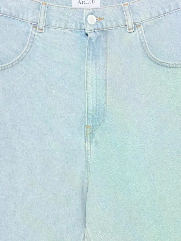 AMISH SUPPLIES Light Faded Effect Denim Shorts