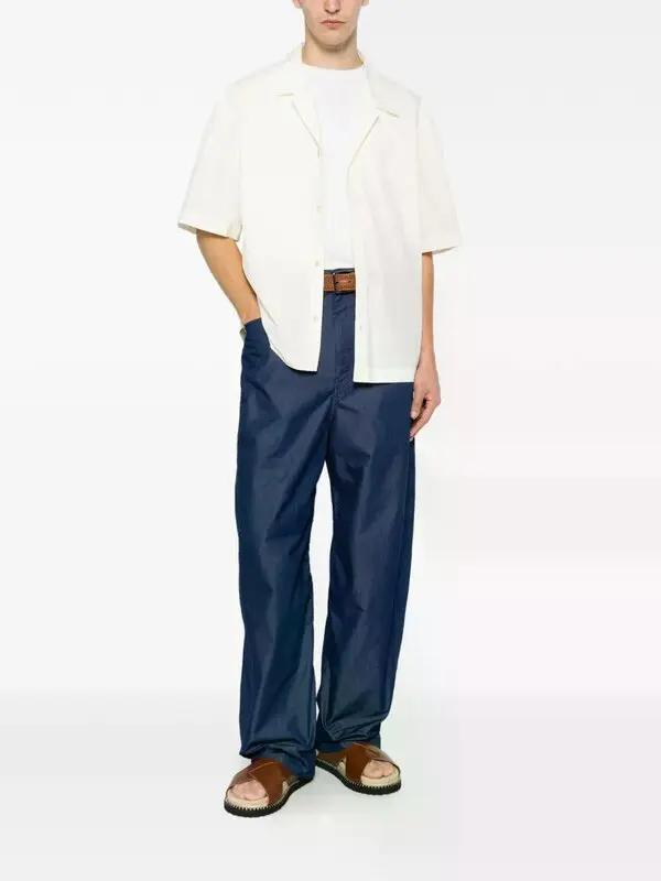 Givenchy Logo Print Belted Trousers