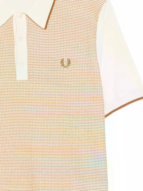 Fred Perry Laurel Wreath Textured-knit Polo Shirt