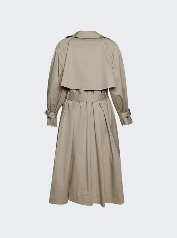Nour Hammour Draped Cotton Trench Coat