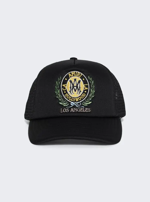 Amiri Ma Crest Trucker Hat - Black