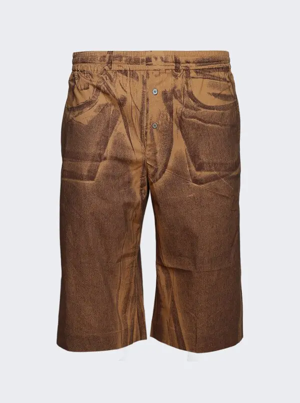 Acne Studios Trompe-l'oeil Printed Knee Length Shorts