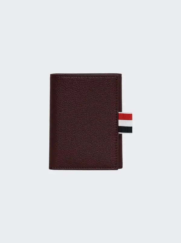 Thom Browne Snap Trifold Wallet Dk Burgundy - Red