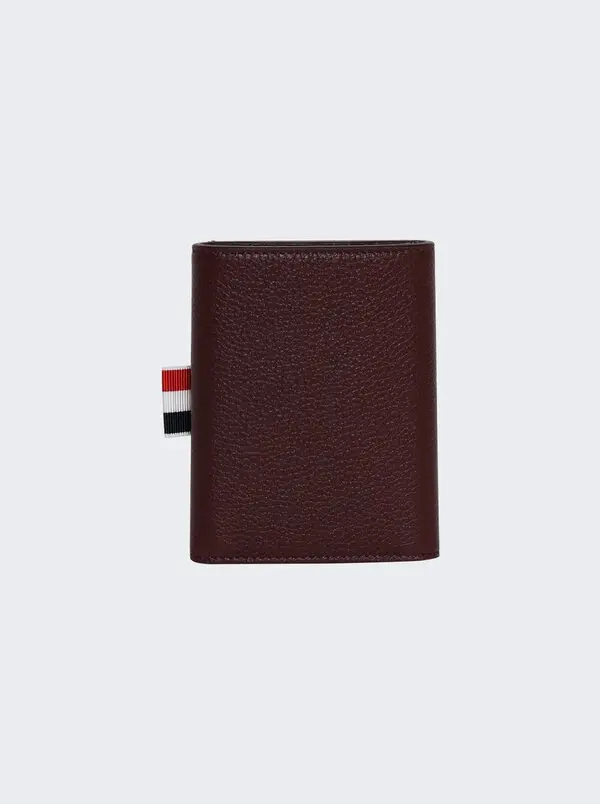 Thom Browne Snap Trifold Wallet Dk Burgundy - Red