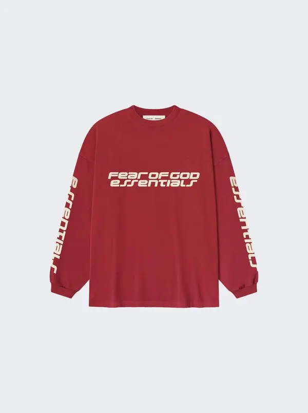 Fear Of God 90's Long Sleeve Tee Crimson