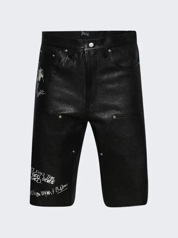 PALY Holy Mountain Painted Leather Shorts