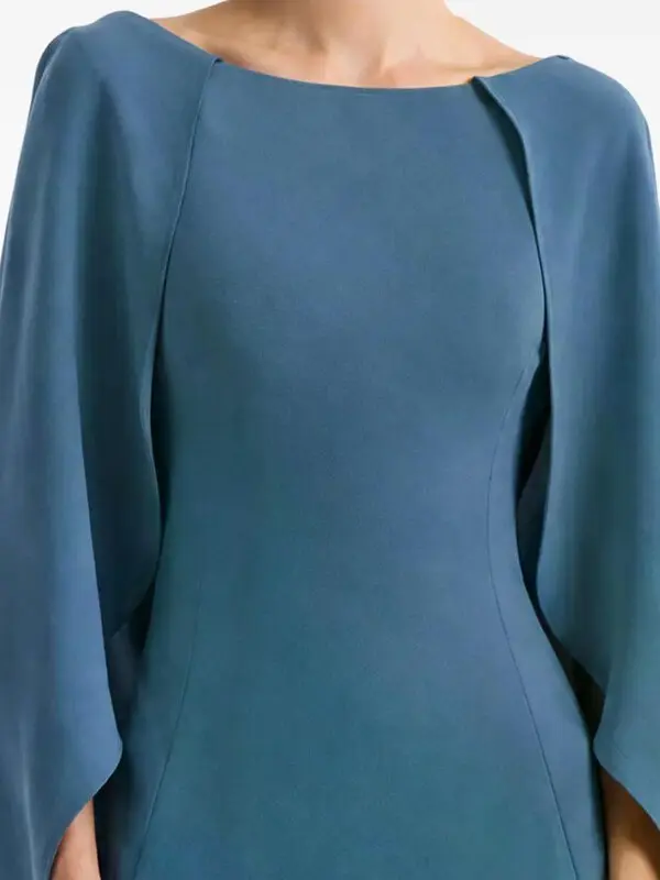 GEMY MAALOUF Cape Sleeve High Neck Dress