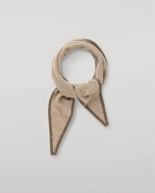 Johnstons Of Elgin Anya Diamond Cashmere Necktie - Brown