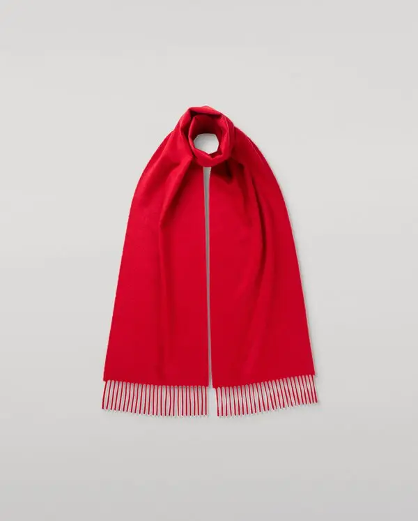 Johnstons Of Elgin Cashmere Scarf - Red
