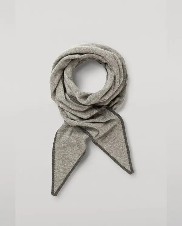 Johnstons Of Elgin Ethel Cashmere Diamond Scarf - Grey