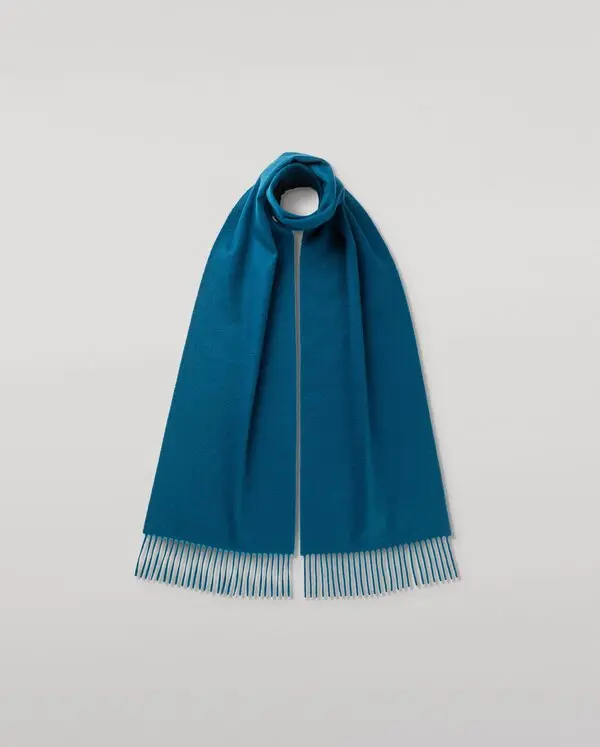 Johnstons Of Elgin Cashmere Scarf - Blue