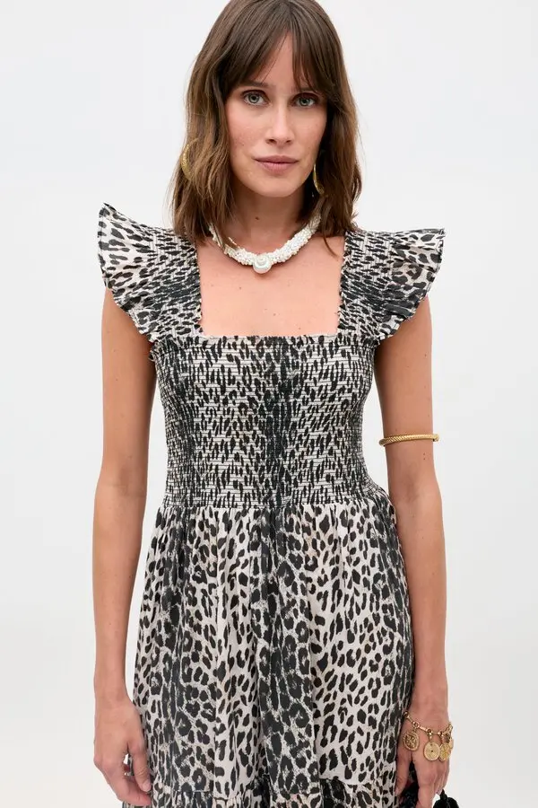Rixo Kendall Nina Leopard Print Maxi Dress