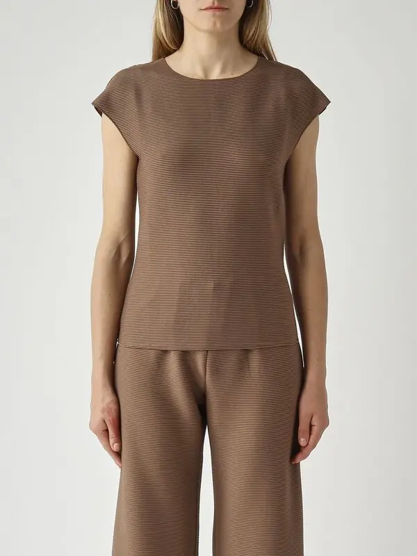 Max Mara Ribbed Top - Coffee
