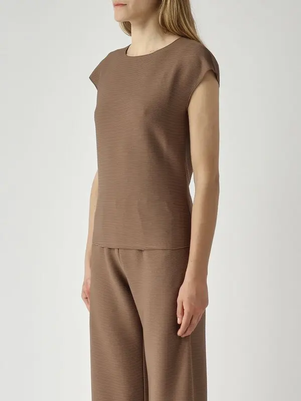 Max Mara Ribbed Top - Coffee