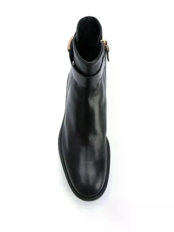TOD'S T-buckle Leather Ankle Boots