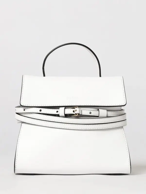 Moschino Tie Me Leather Mini Bag - White