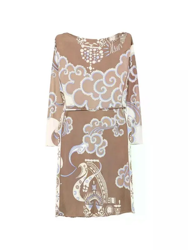 Emilio Pucci Abstract Print Midi Dress