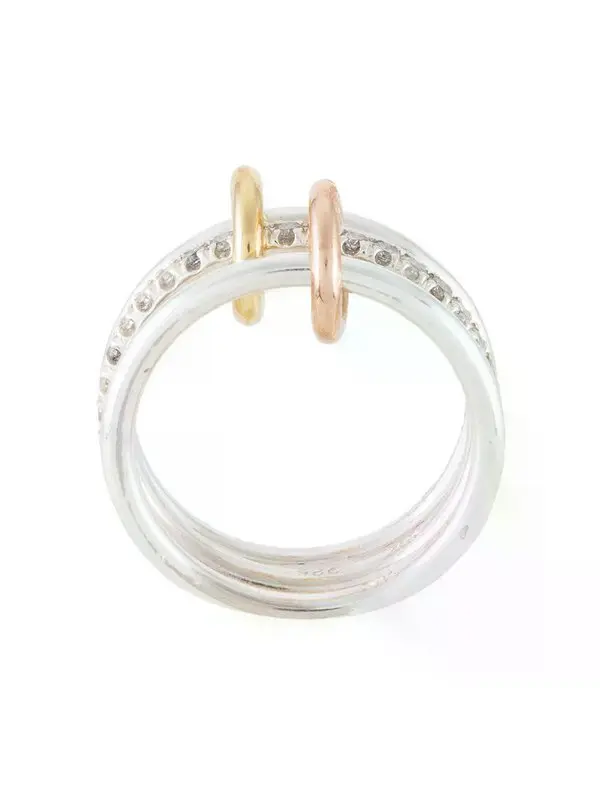 SPINELLI KILCOLLIN Sterling Diamond Linked Ring - Silver