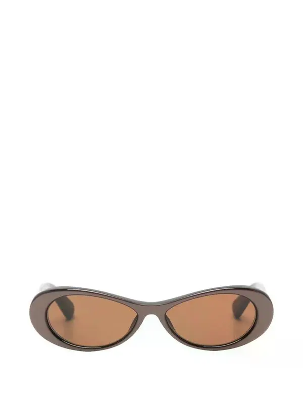 Jacquemus Oval Frame Sunglasses - Brown