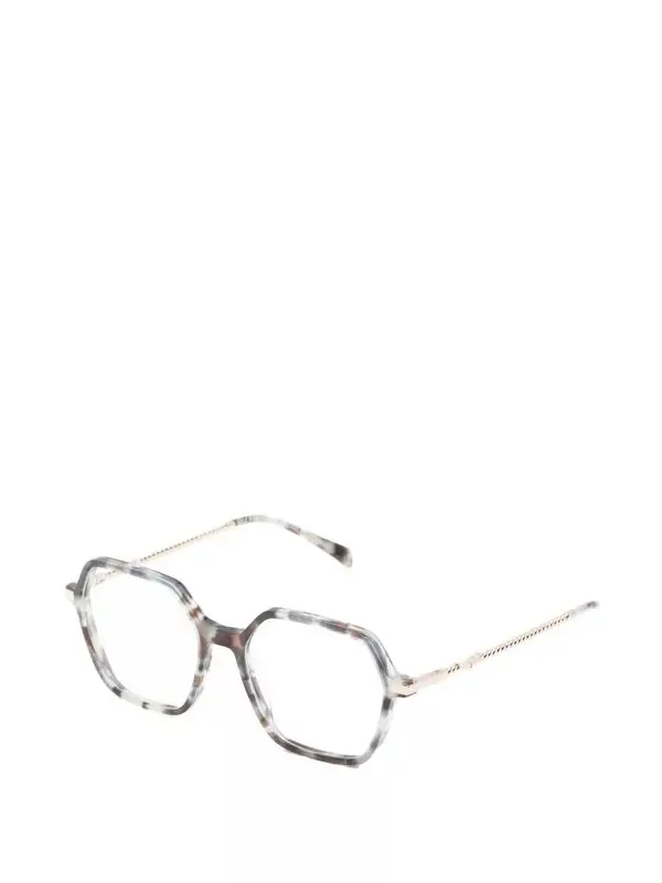 Zadig&Voltaire Geometric-frame Tortoiseshell-effect Eyeglasses - Grey