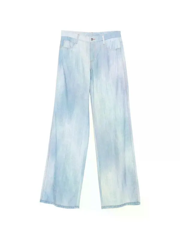 Ermanno Scervino Light Faded Effect Wide Leg Jeans