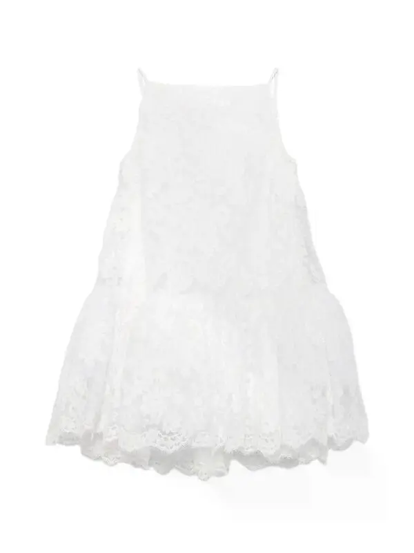 Givenchy Lace Overlay Tiered Mini Dress