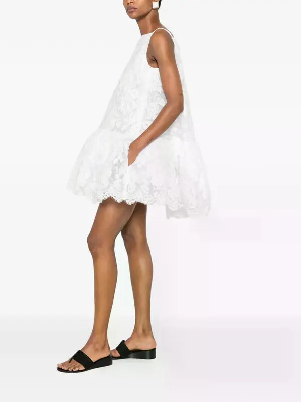 Givenchy Lace Overlay Tiered Mini Dress