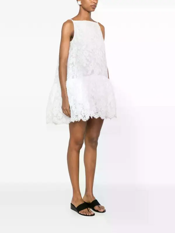 Givenchy Lace Overlay Tiered Mini Dress