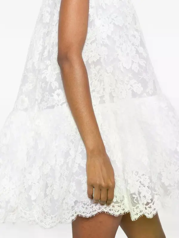 Givenchy Lace Overlay Tiered Mini Dress