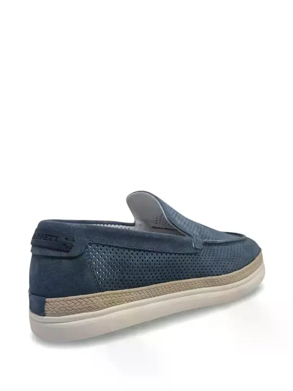 BARRETT Perforated Suede Loafers - Blue