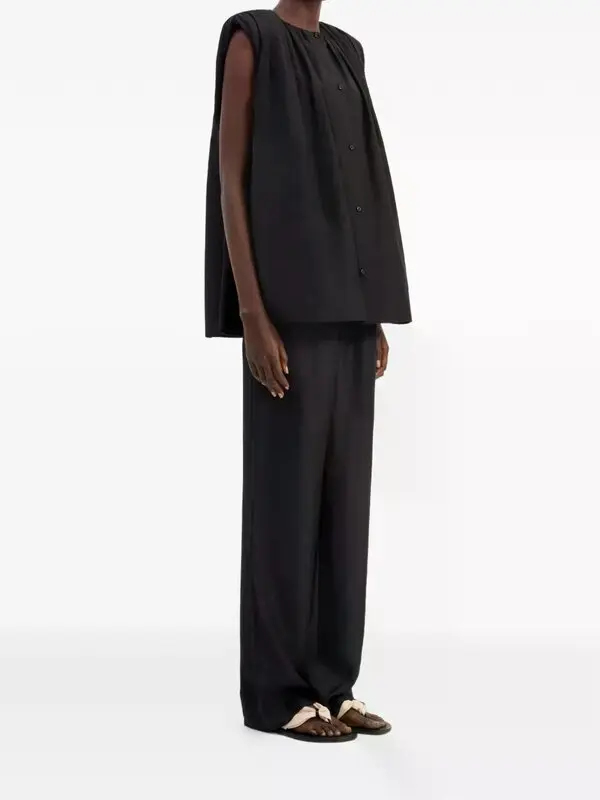 Loulou De Saison Crewneck Top With Button Fastening