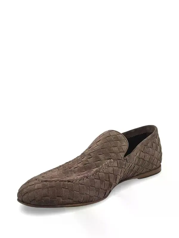 BARRETT Woven Suede Loafers - Brown