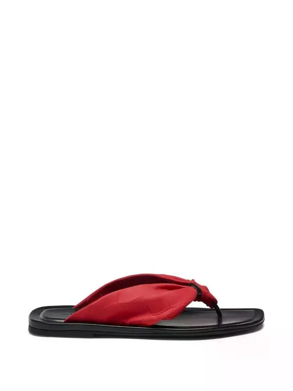 Loulou De Saison Embossed Leather Sandals - Red