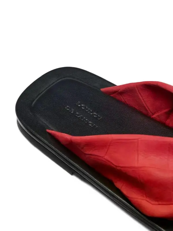 Loulou De Saison Embossed Leather Sandals
