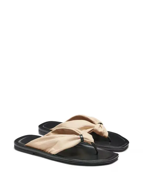 Loulou De Saison Embossed Leather Sandals - Neutrals