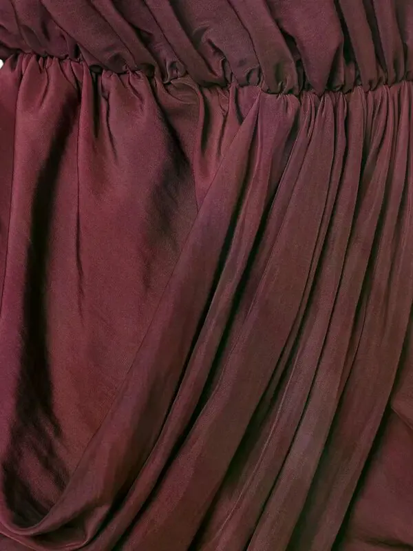 LANVIN Draped V-neck Dress With Tassel Detail