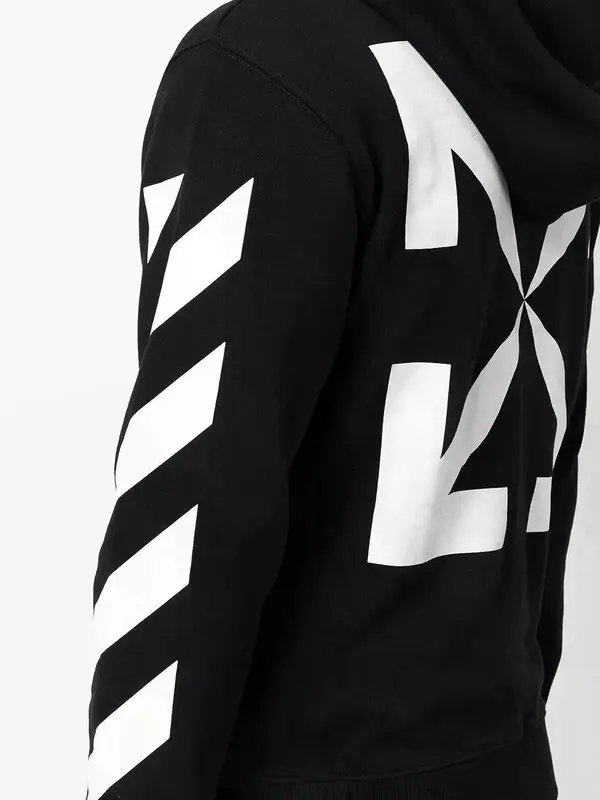Off-White Arrows-print Cotton Zip-up Hoodie