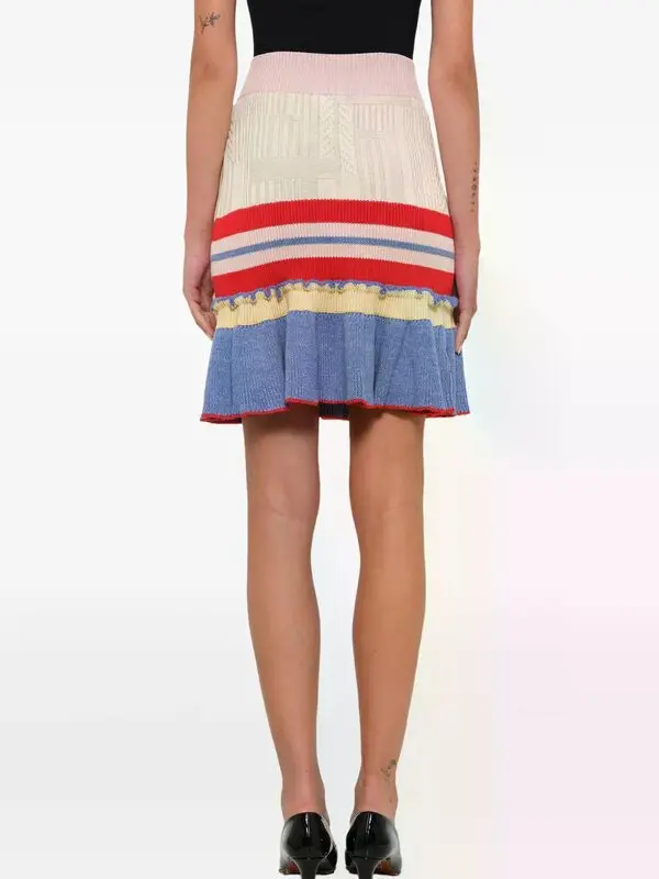 Alexander McQueen Ribbed Knit High-waisted Midi Skirt