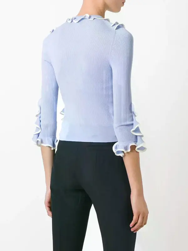 Alexander McQueen Wool Ruffle Cardigan