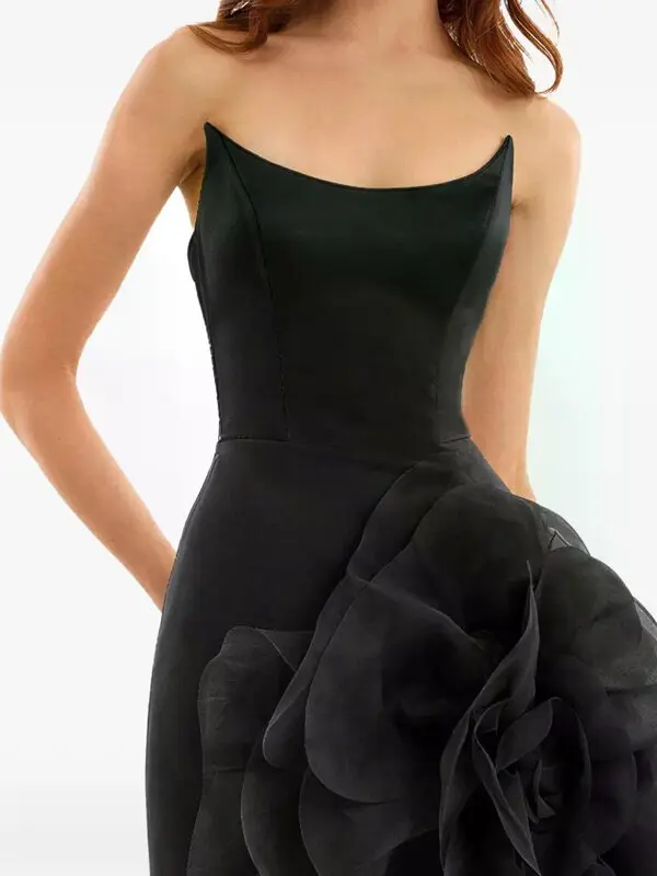 GEMY MAALOUF Sculpted Floral-appliqué Dress