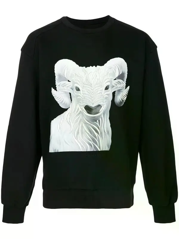 JUUN.J Ram Embroidered Sweatshirt