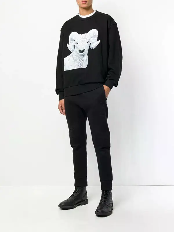 JUUN.J Ram Embroidered Sweatshirt