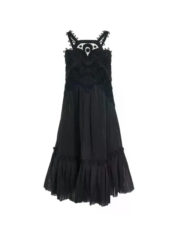 Chloé Embroidered Lace Midi Dress