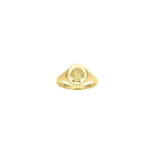 ZOË & MORGAN Secret Society Of Shell Lovers Signet Ring In Vermeil - Gold